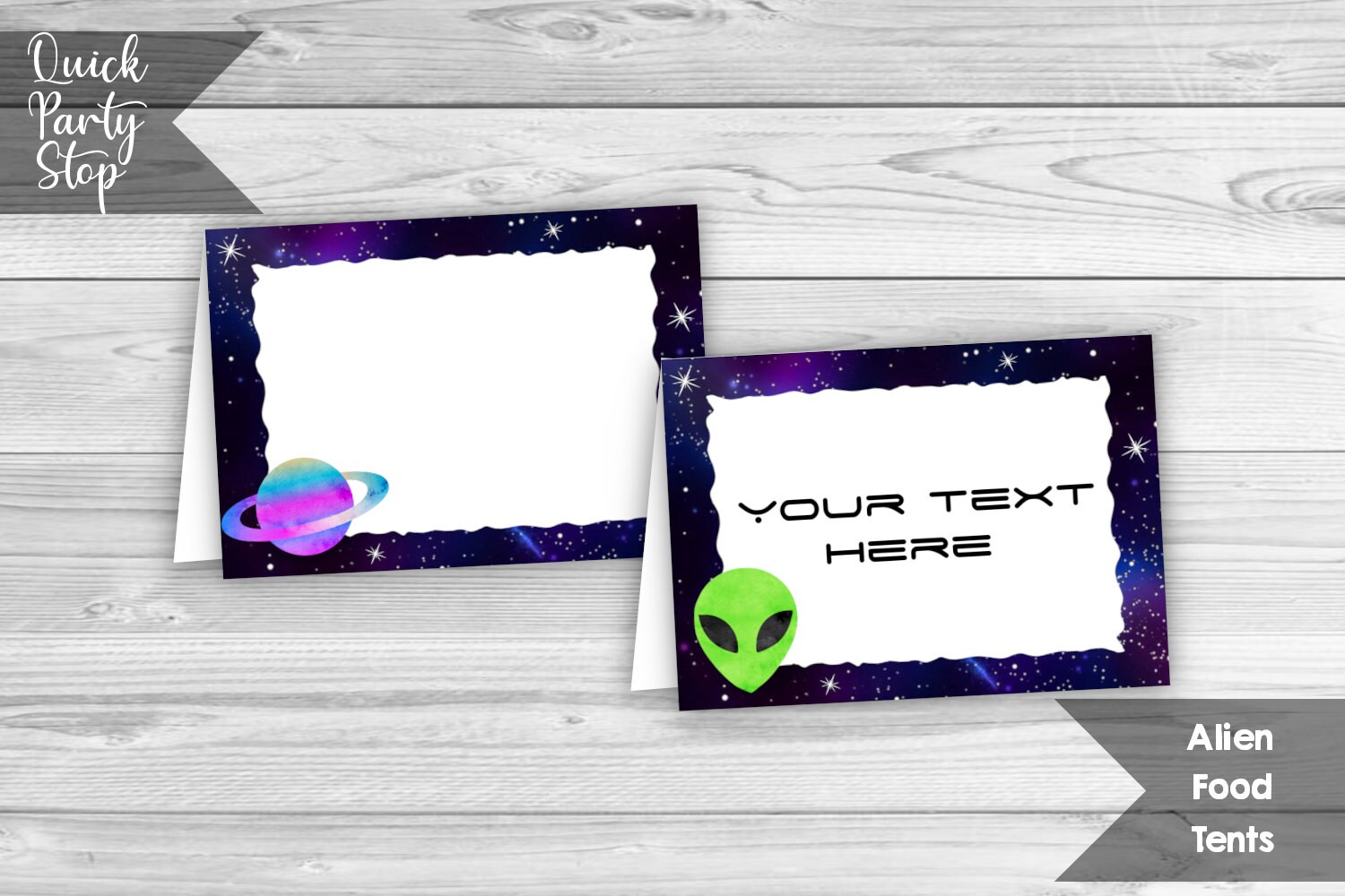 Alien Birthday Editable Food Tents, Space Food Labels, UFO Birthday ...