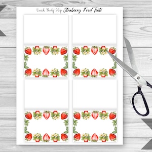 Strawberry Editable Food Tents, Strawberry Food Labels, Strawberry Baby ...