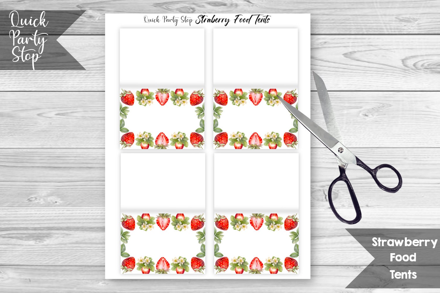 Strawberry Editable Food Tents, Strawberry Food Labels, Strawberry Baby ...