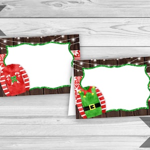 Ugly Sweater Editable Food Tents, Christmas Food Labels, Christmas ...
