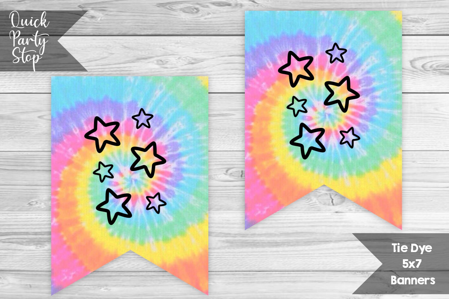 Tie Dye Happy Birthday Banner, Rainbow Birthday Party, Pennant Banner ...