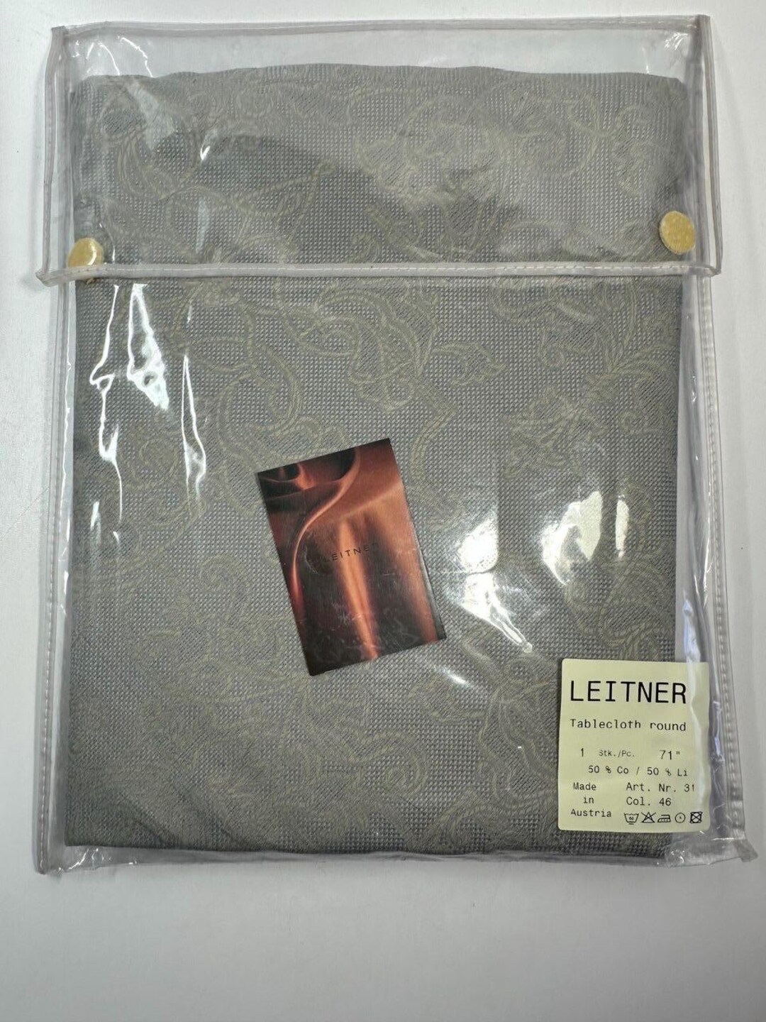 Brand New RARE LEITNER Victorian Scroll Pattern Linen / Cotton 71 ...