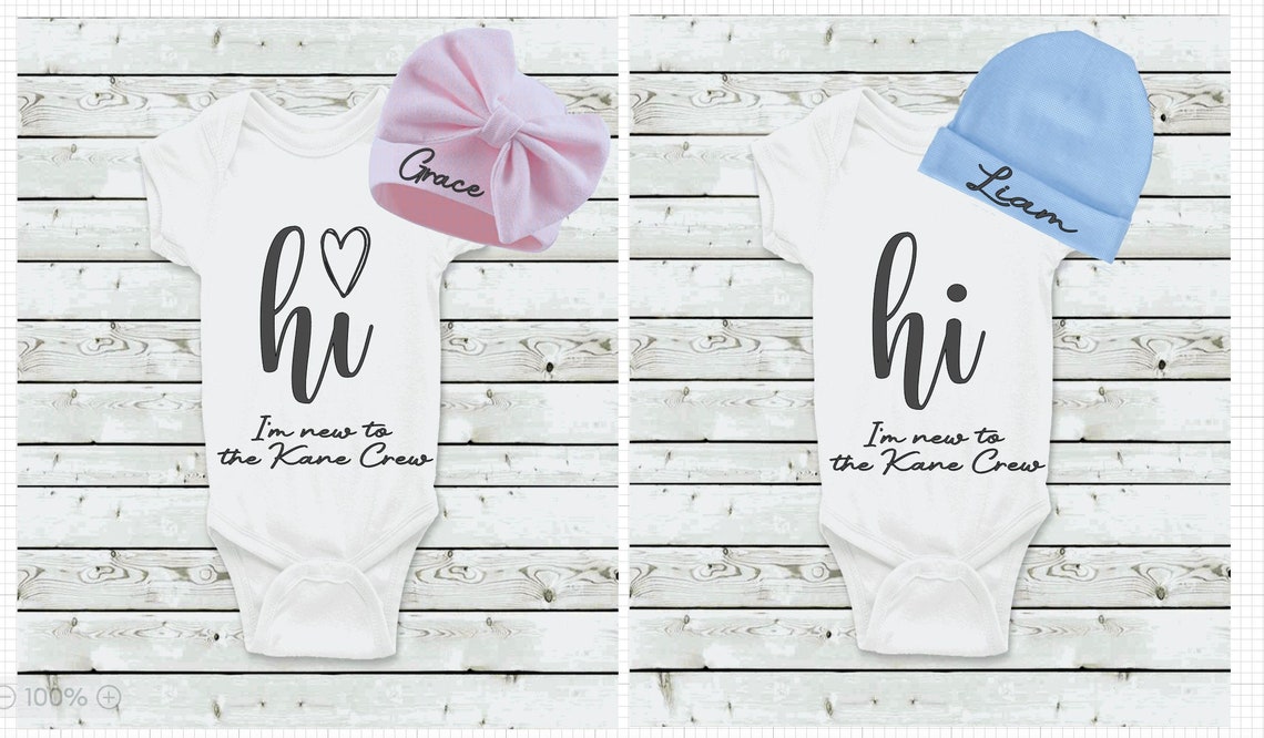 Welcome to the Crew Personalized Onesie® and Hat, New Baby Gift, Shower ...