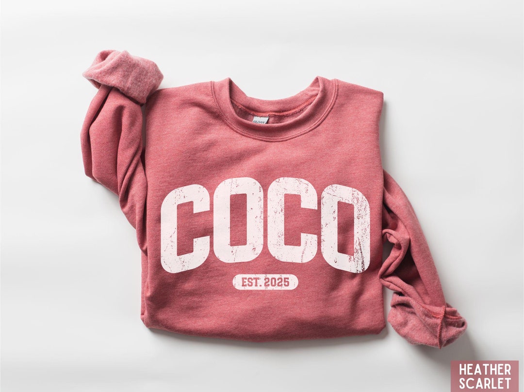 Coco Sweatshirt, Coco EST 2025 Sweatshirt, Personalized Grandma Gift ...