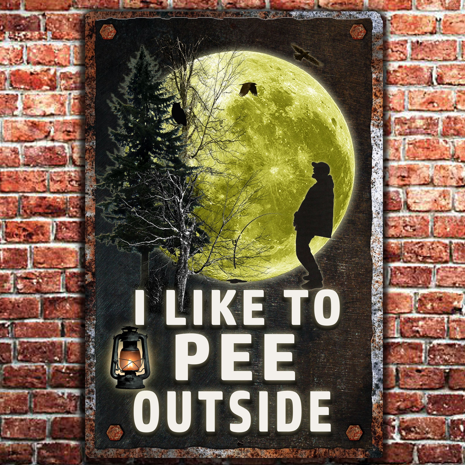 I Like to Pee Outside-funny Rustic Metal Sign - Etsy