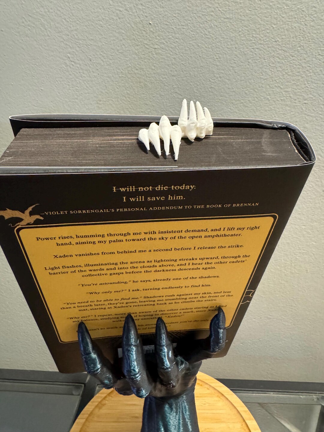 3D Printed Demon Hand Bookmark - Etsy