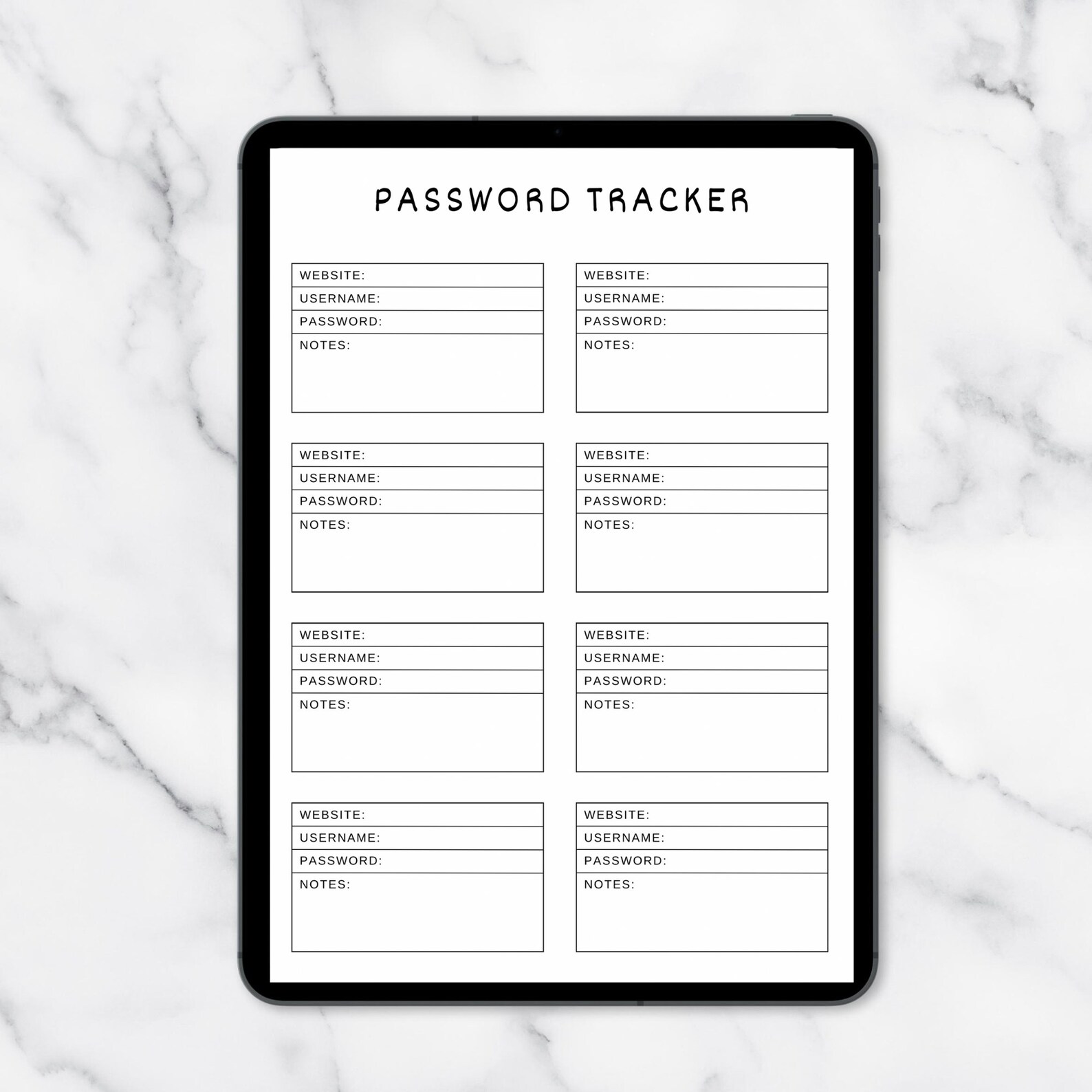 Printable Password Tracker | Simple Password Tracker | Password Log ...