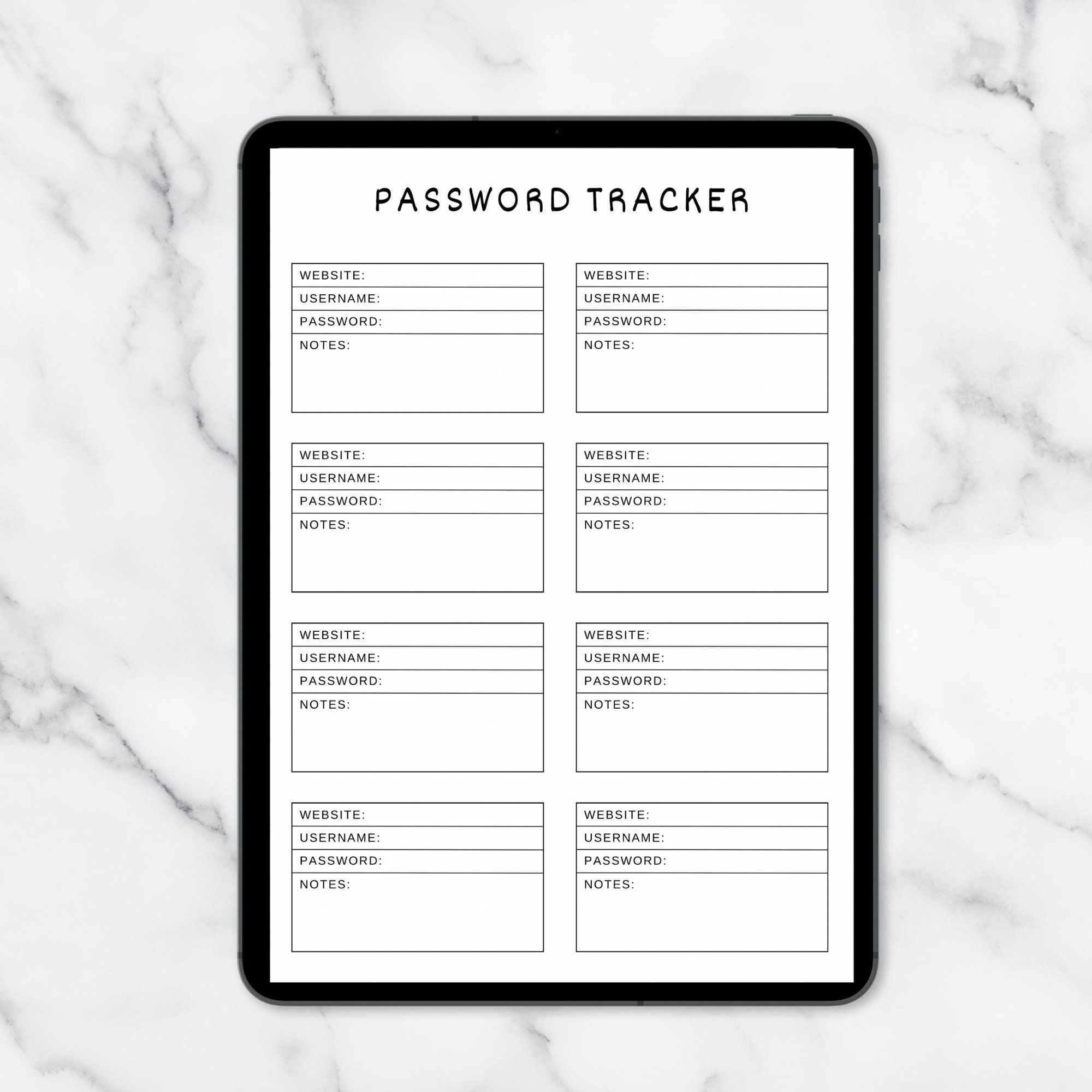 Printable Password Tracker | Simple Password Tracker | Password Log ...