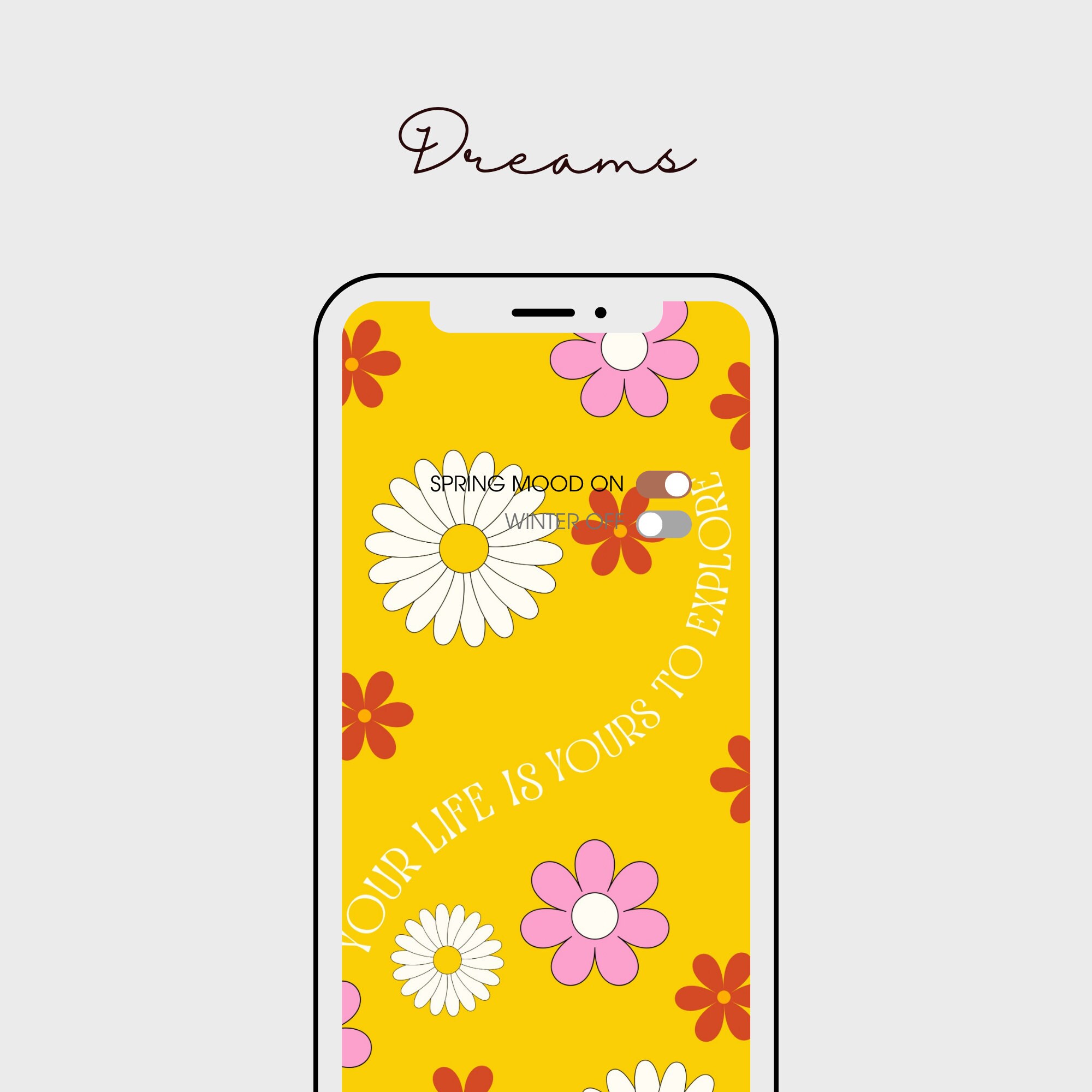 Retro Aesthetic iPhone Wallpaper, Inspirational Saying Phone Background ...