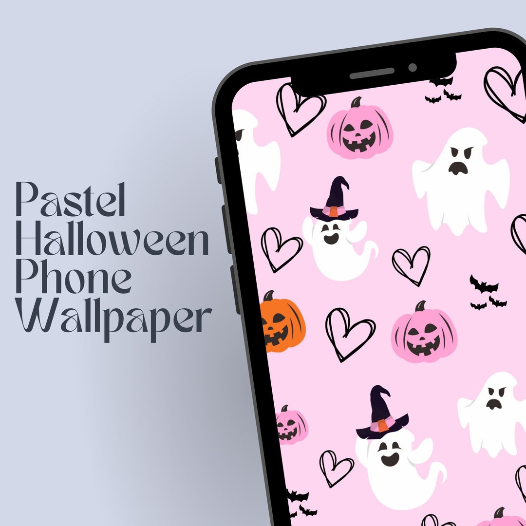 Pastel Halloween Lockscreen, iPhone Wallpaper, Cute Halloween Phone ...