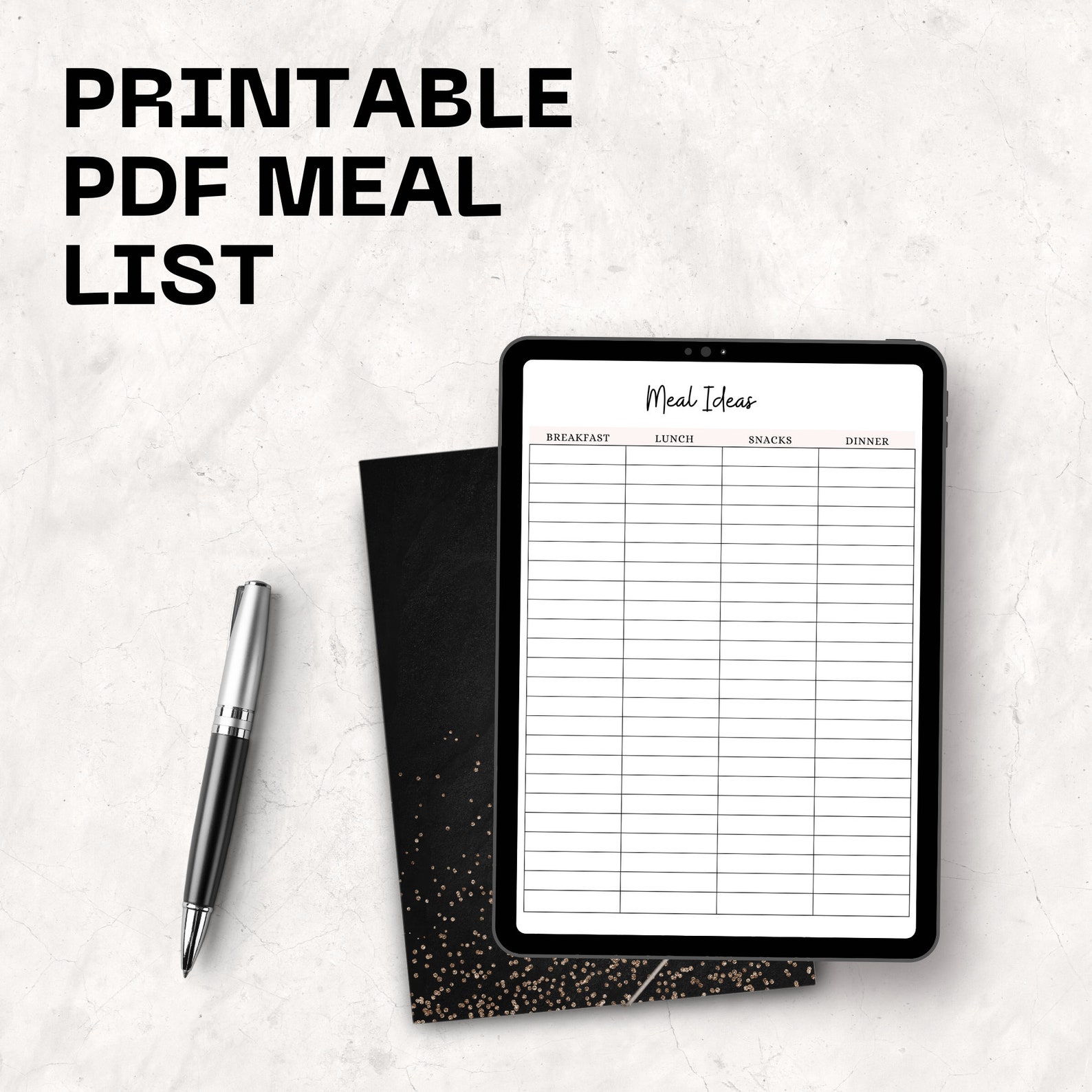 Grocery List and Meal Planner, Meal Plan Template, Weekly Meal Planning ...
