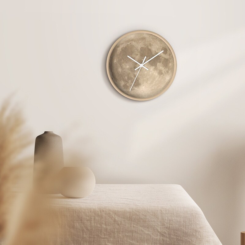 Baby Room Wall Clock Moon - Etsy
