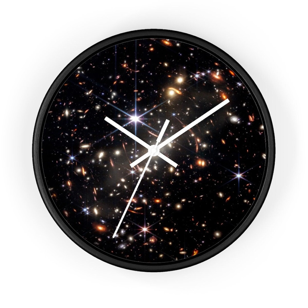 Webb's First Deep Field Black Wall Clock | James Webb Space Telescope ...