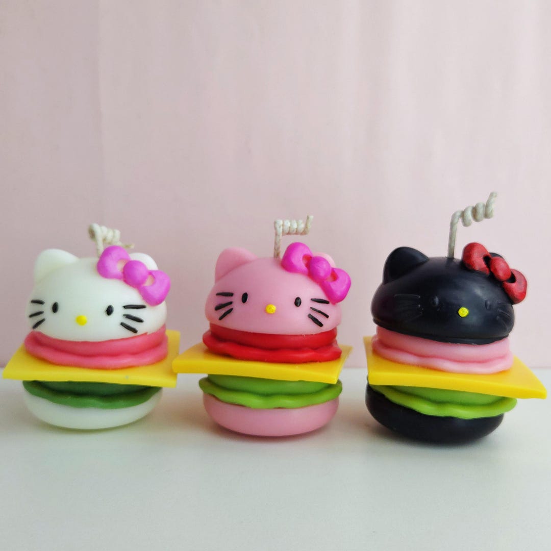 Hello Kitty Inspired Burger Candle Handmade Candle Gifts for Friends ...