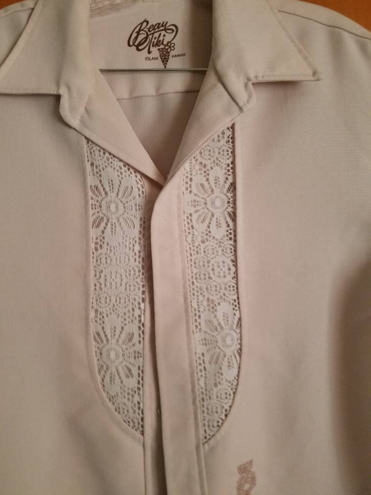 Vintage 70's Beau Tiki Hawaiian Wedding Shirt - Etsy