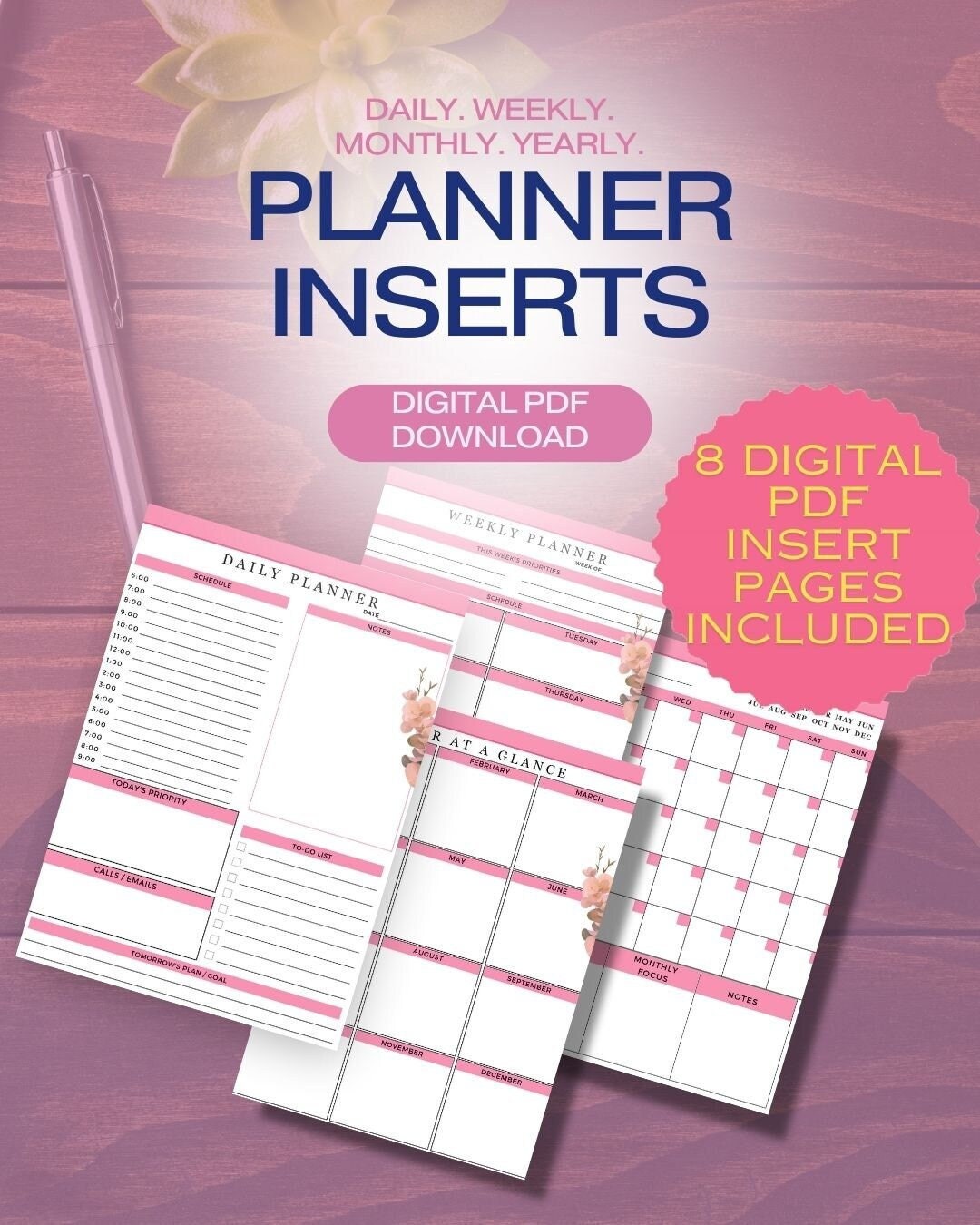 Ultimate Digital PDF Planner Inserts Bundle PDF Download Digital ...