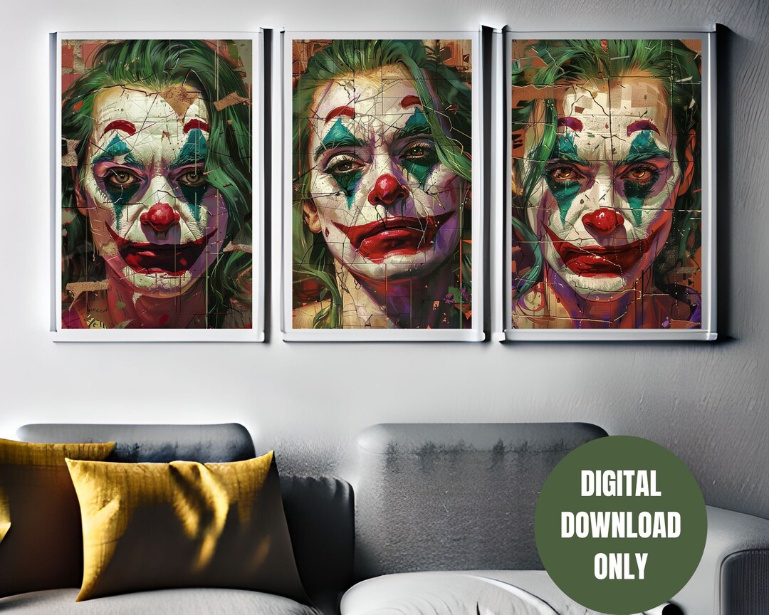 3 the Joker Printable Poster Digital Wall Art the Joker Room Decor for ...