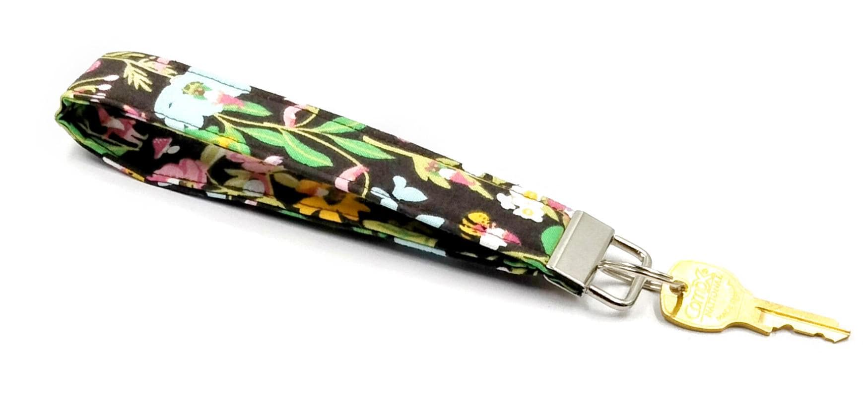 Key Fob, Floral Print Key Fob, Floral Print Wristlet, Floral Key Fob ...