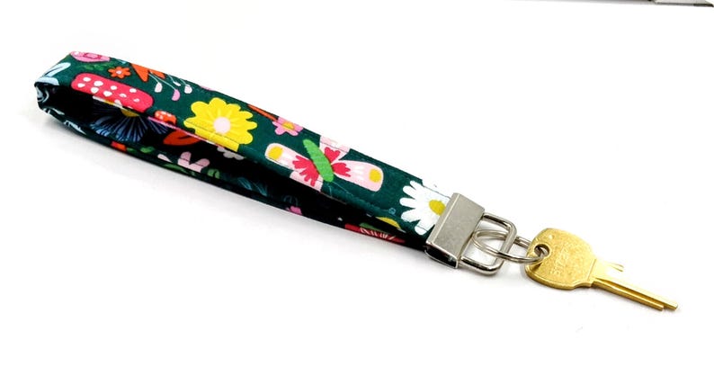 Key Fob, Floral Print Key Fob, Floral Print Wristlet, Floral Key Fob ...