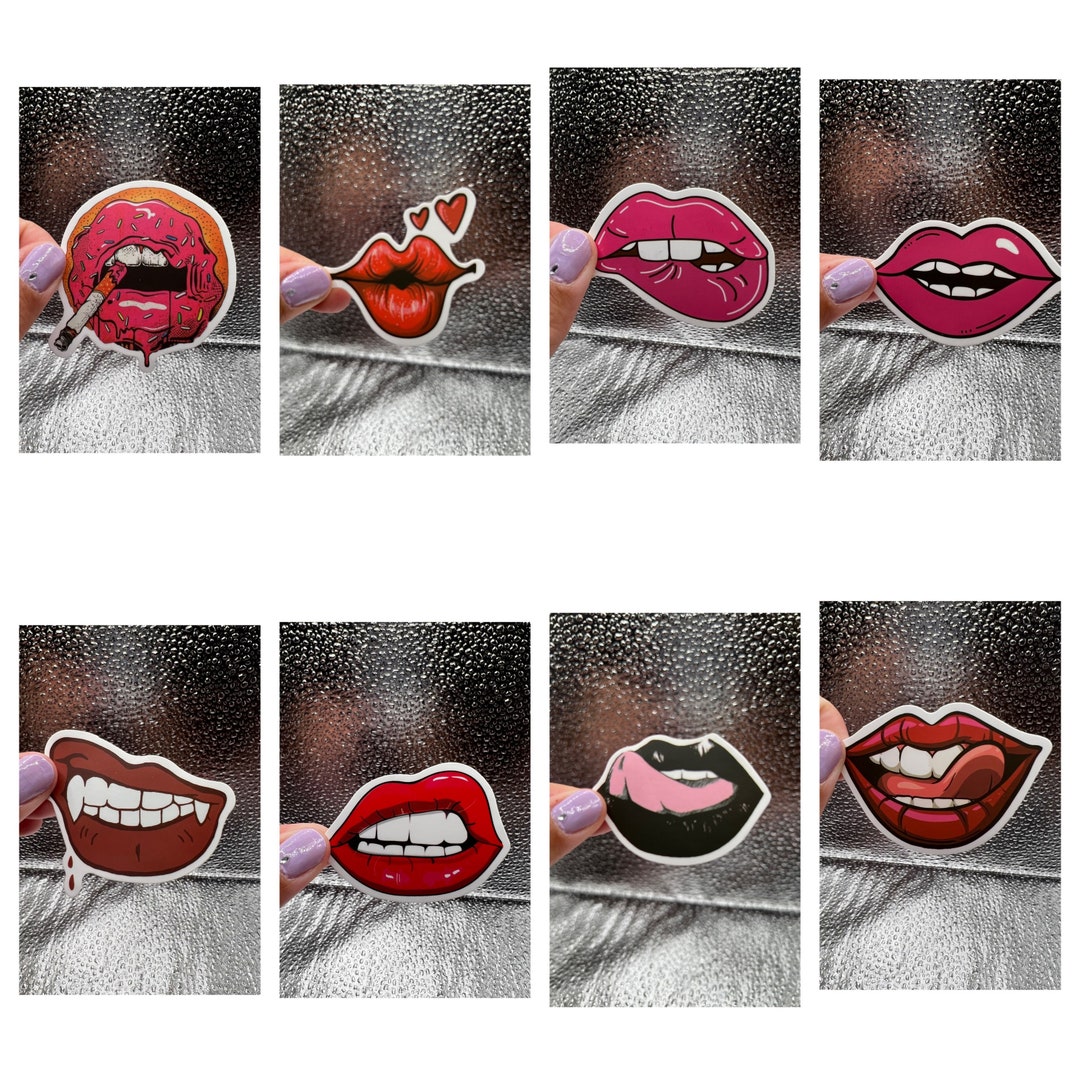Lips Stickers, Mouth Stickers, Sticker Decals - Etsy