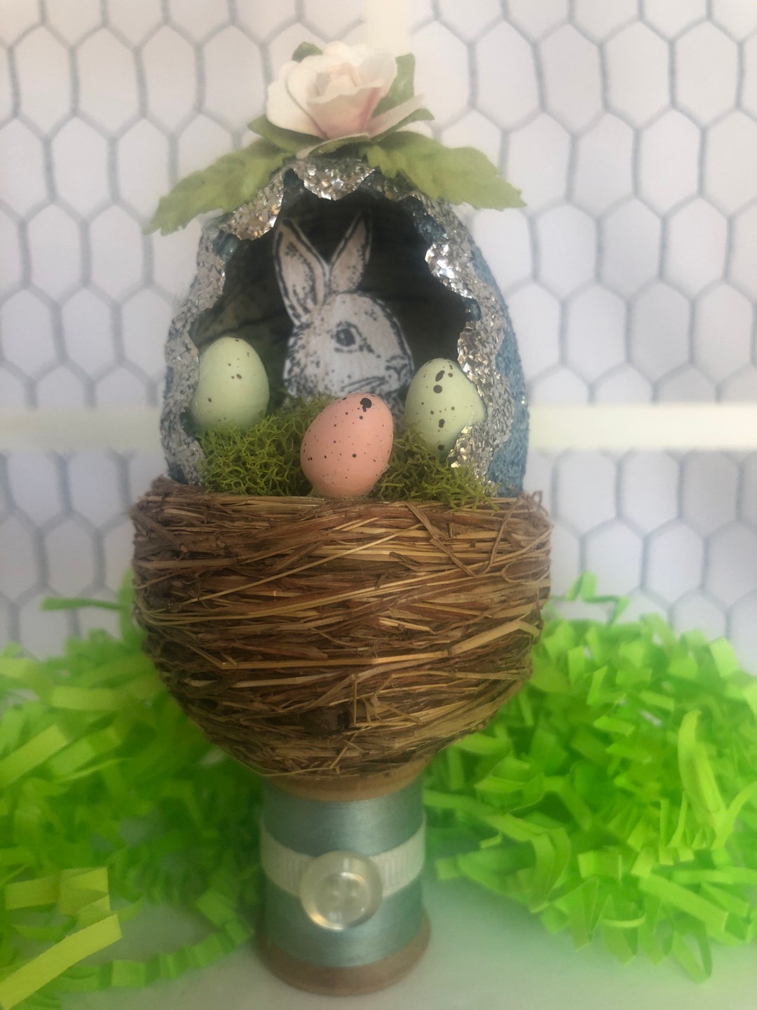 Easter Diorama Spool Decoration - Etsy