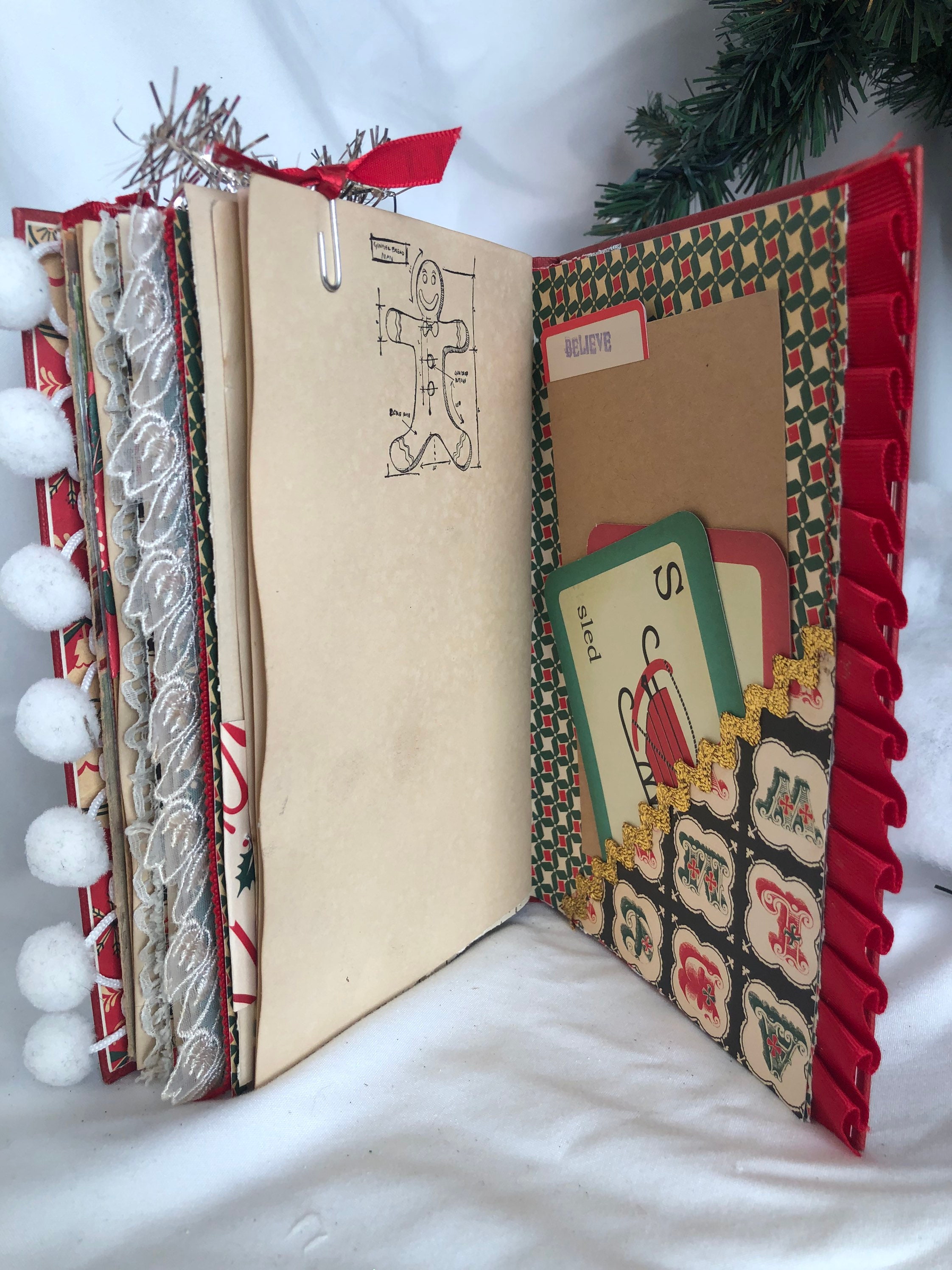 Vintage Christmas Junk Journal red - Etsy