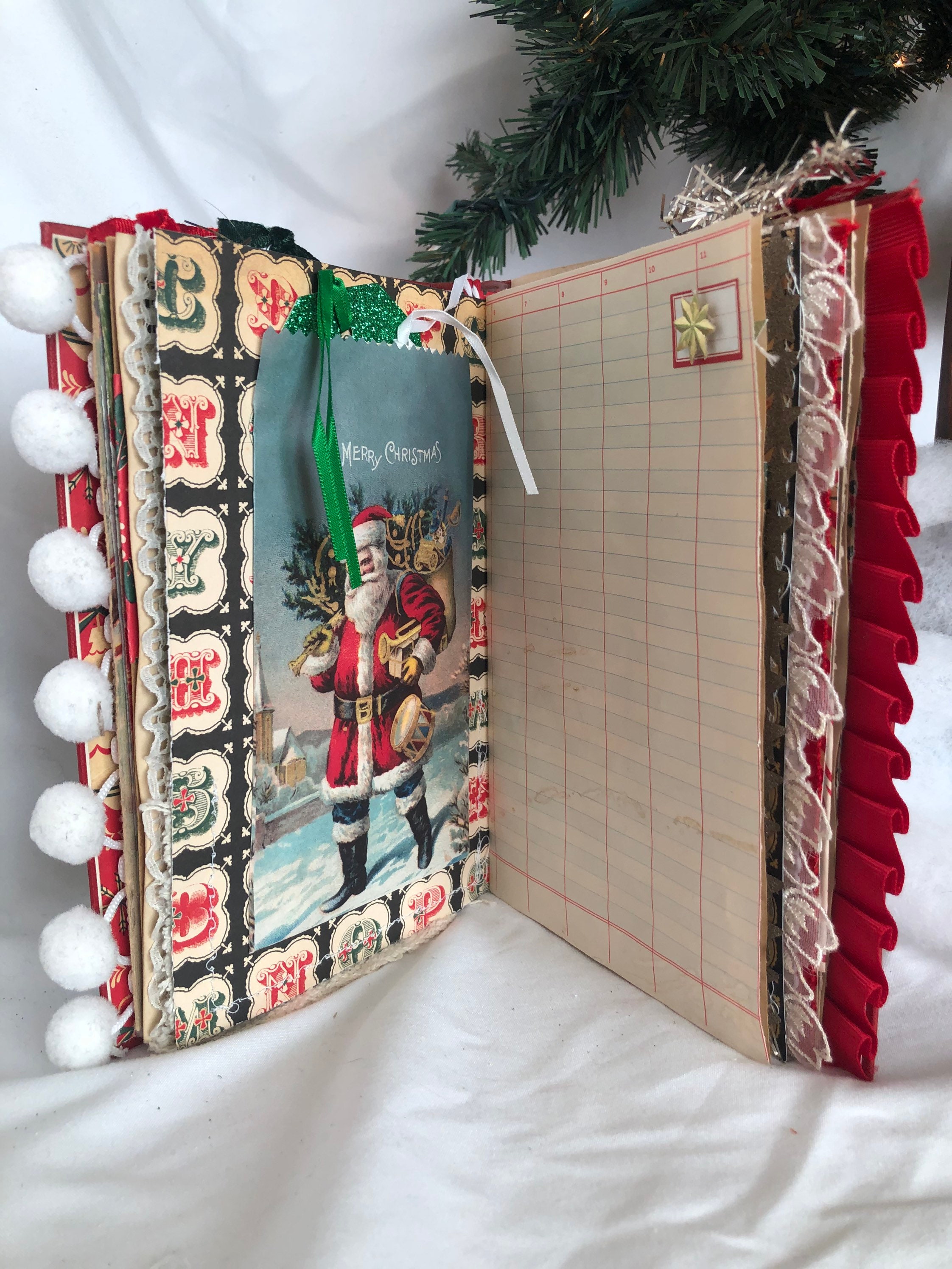 Vintage Christmas Junk Journal red - Etsy
