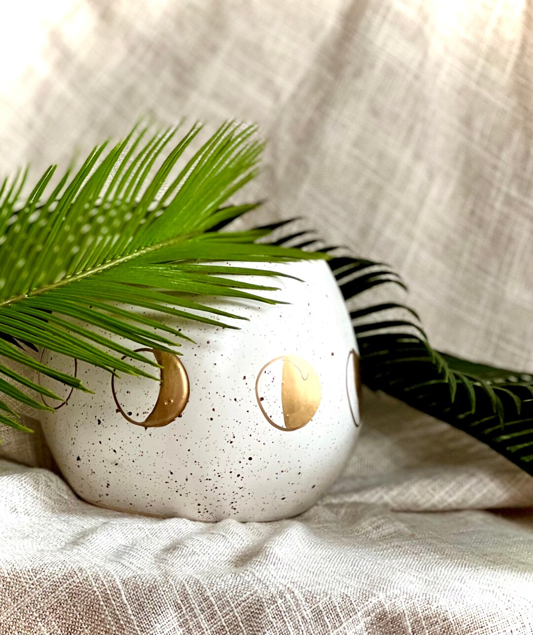 Mystic Gold Moon Phase Bowl Planter - Etsy