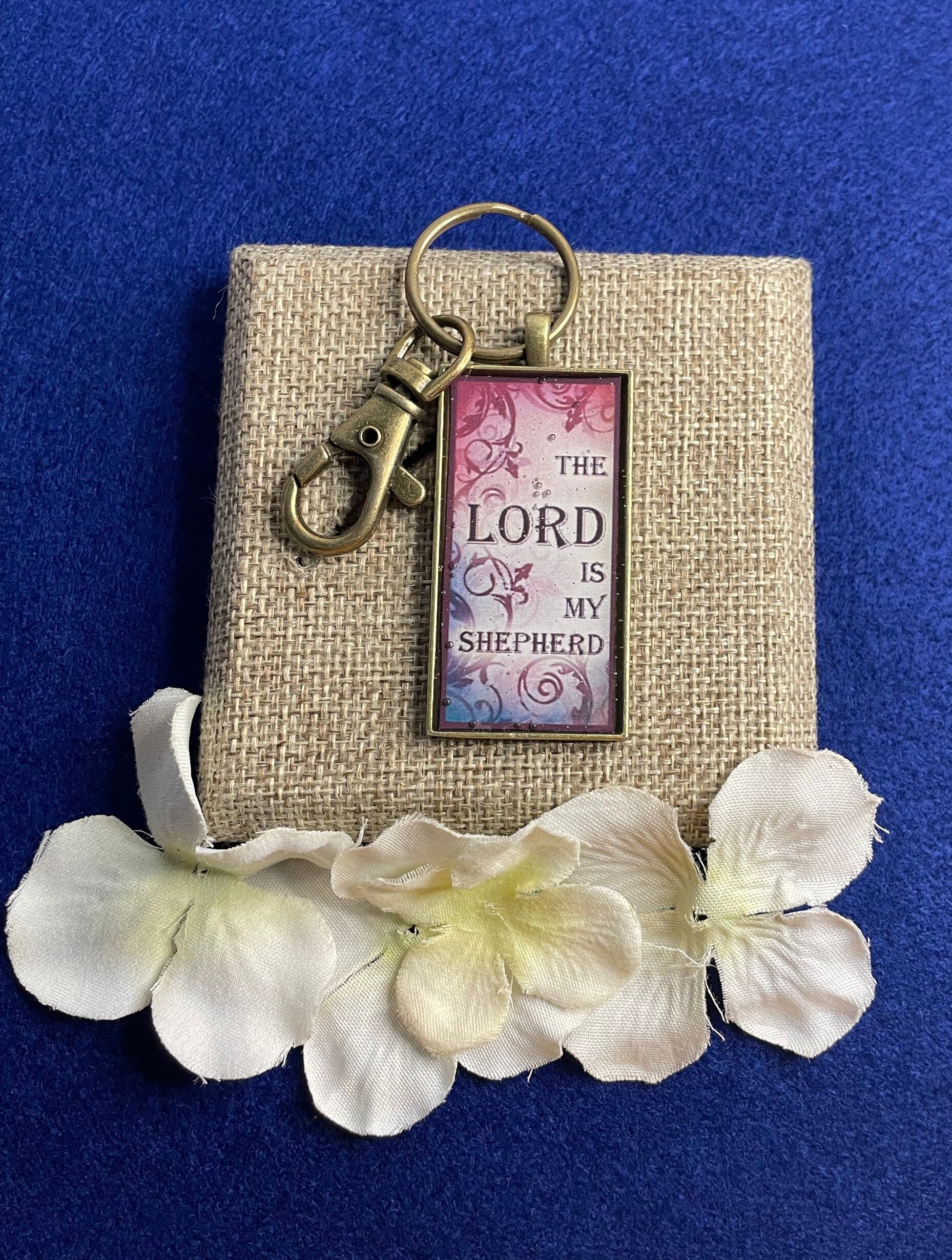 The Lord is My Shepherd, Pendant Necklace or Key Ring, Inspirational ...