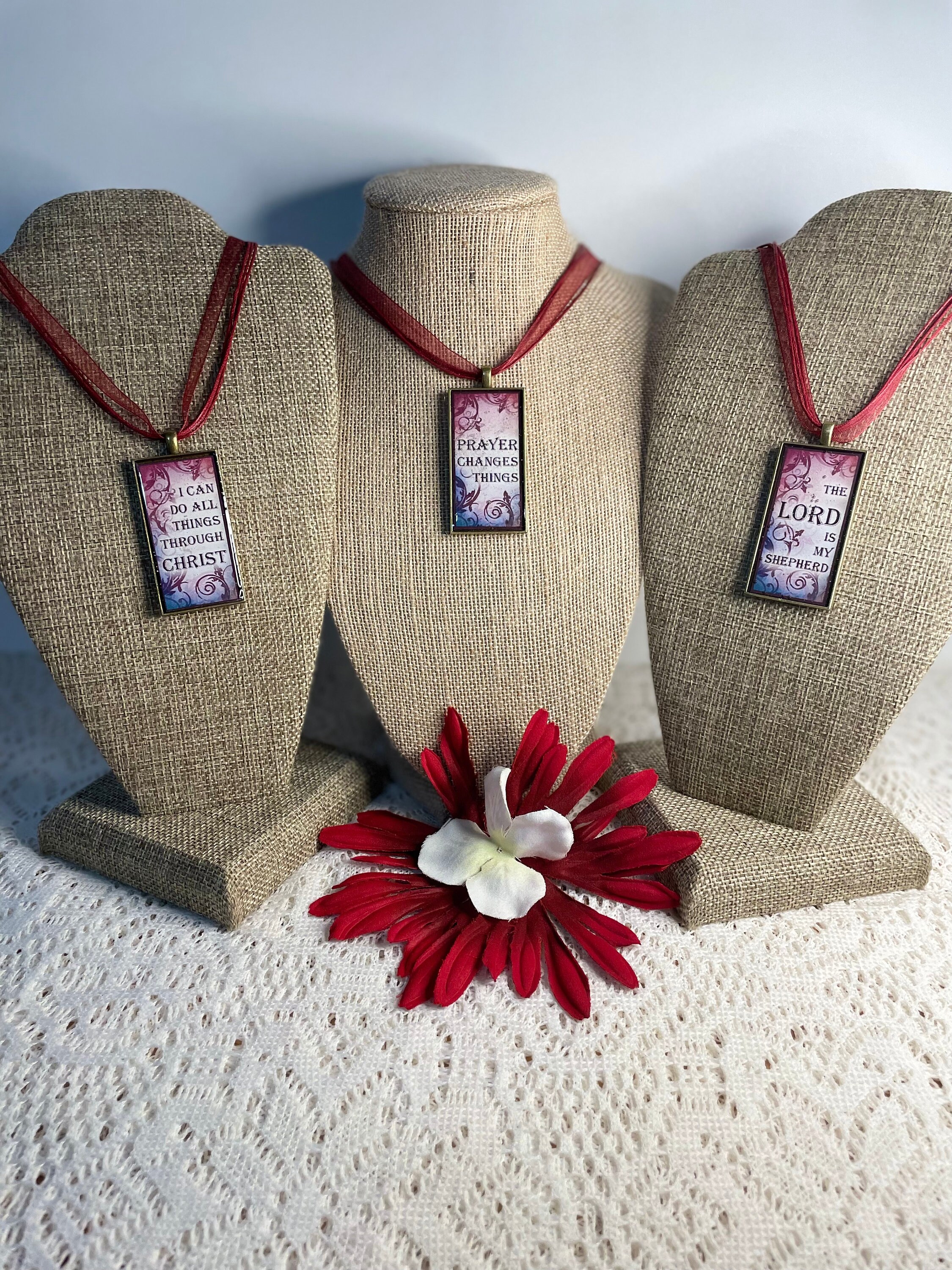 The Lord is My Shepherd, Pendant Necklace or Key Ring, Inspirational ...