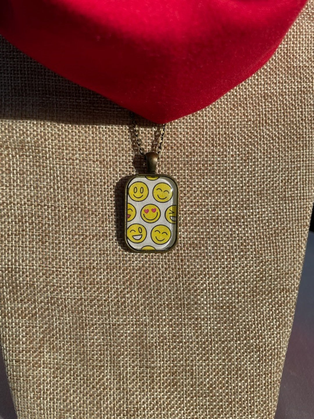 Emoji, Image Necklace,photo Image Jewelry,emoji Jewelry, Smile Pendant ...