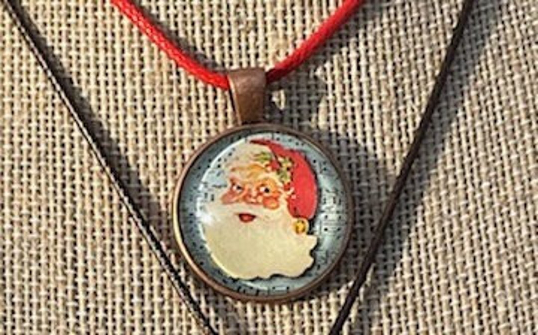 Nostalgic Santa Claus Necklace, Pendant Necklace, Christmas Jewelry ...