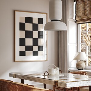 Checkered Wall Art, Modern Art Print, Minimalistic Poster, Abstract ...