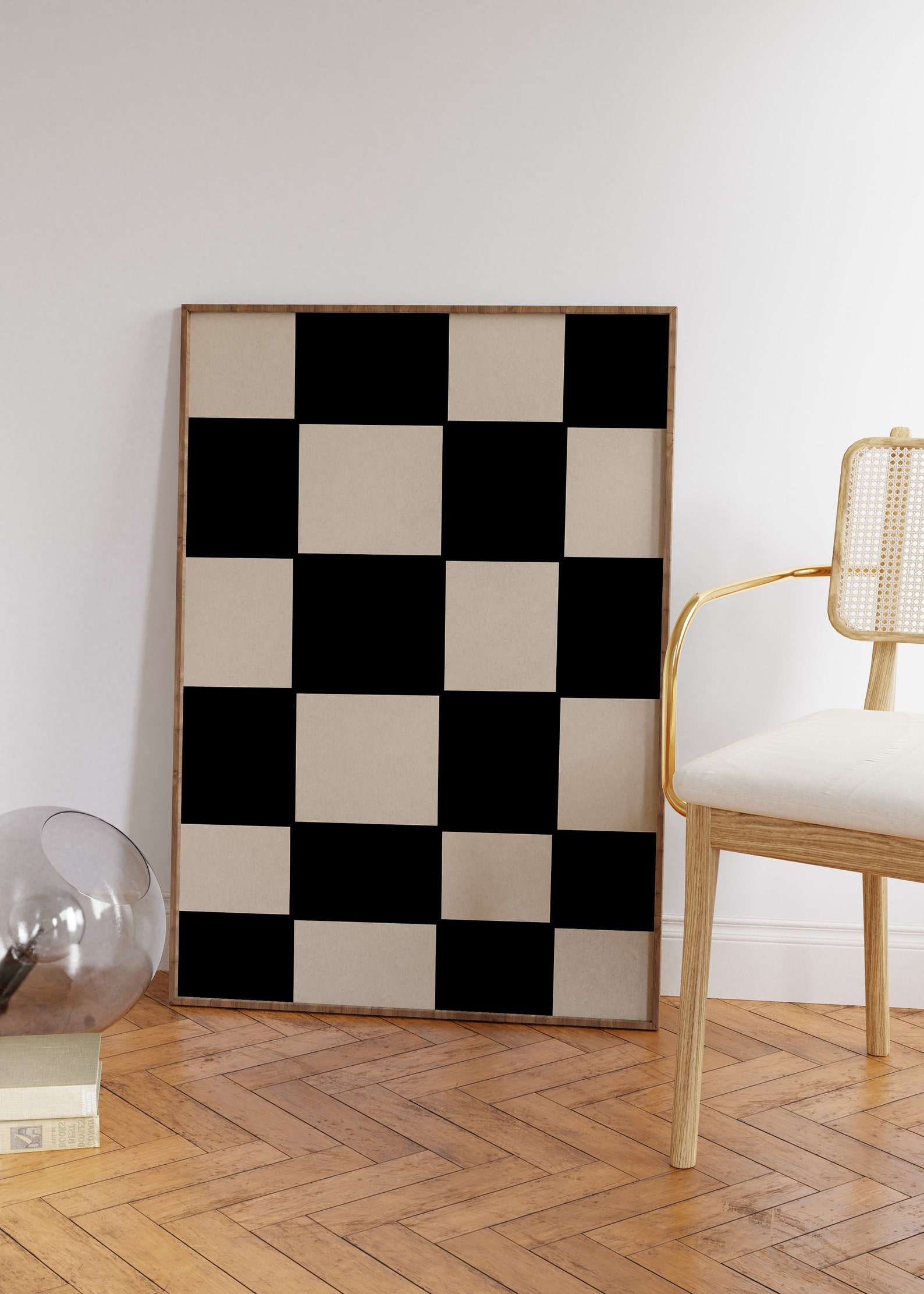 Checkered Wall Art Modern Art Print Minimalistic Poster | Etsy