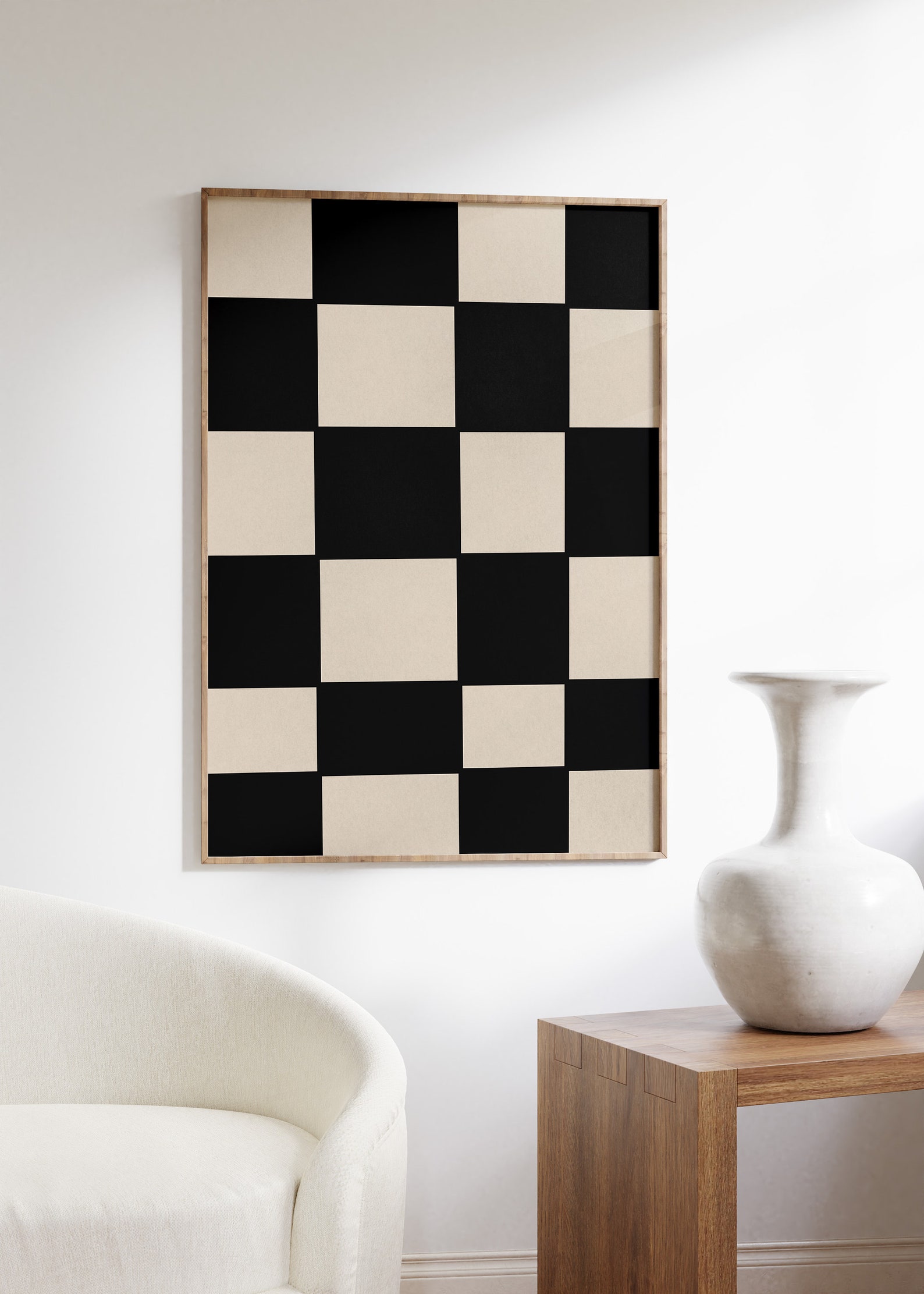 Checkered Wall Art Modern Art Print Minimalistic Poster | Etsy