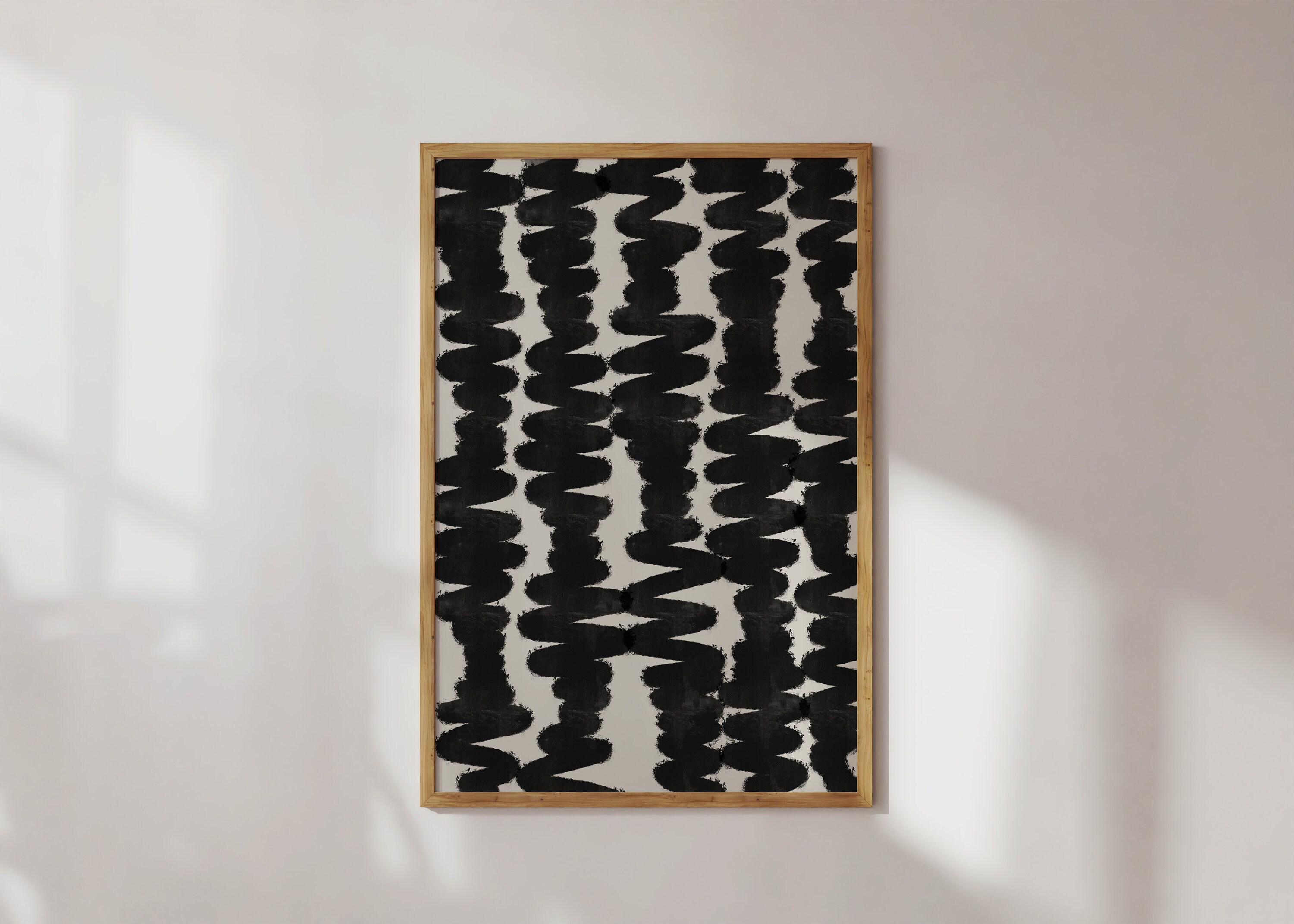 Black Abstract Art Print Modern Downloadable Wall Art - Etsy