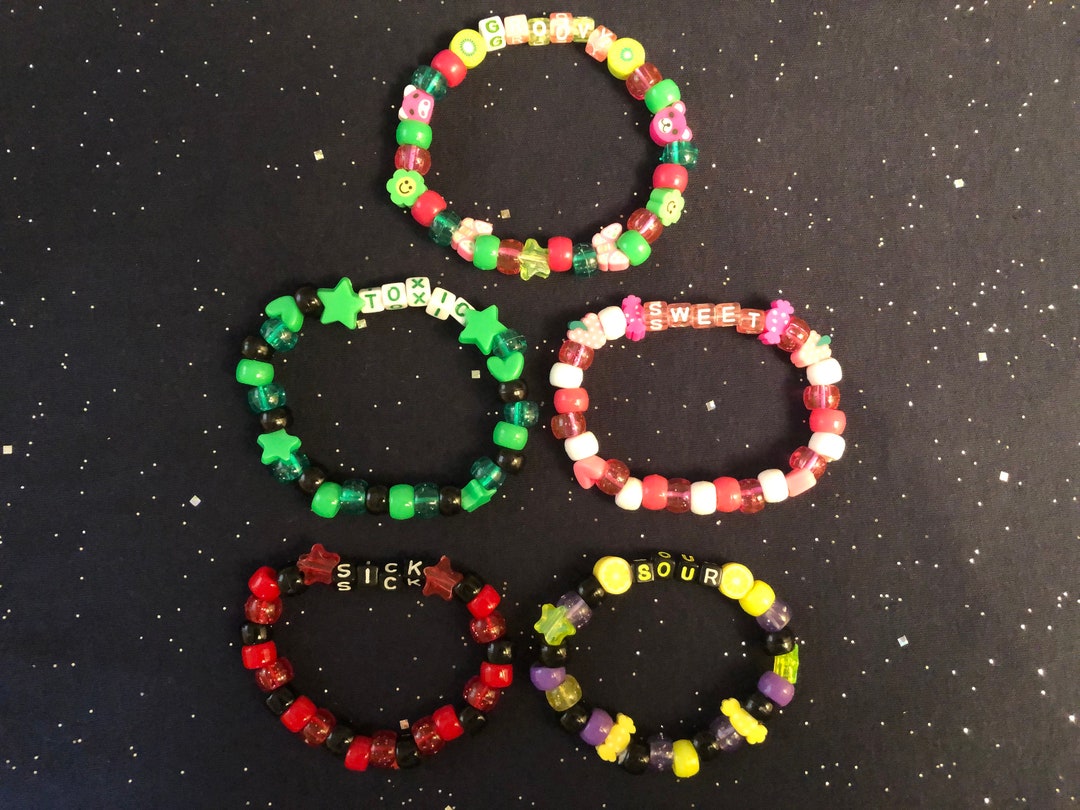 Original + Custom Kandi Singles || Cute Stretchy Jewelry Accessory Pony ...