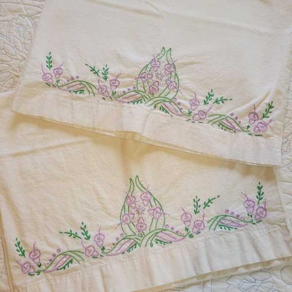 Embroidered Pillowcases - Etsy