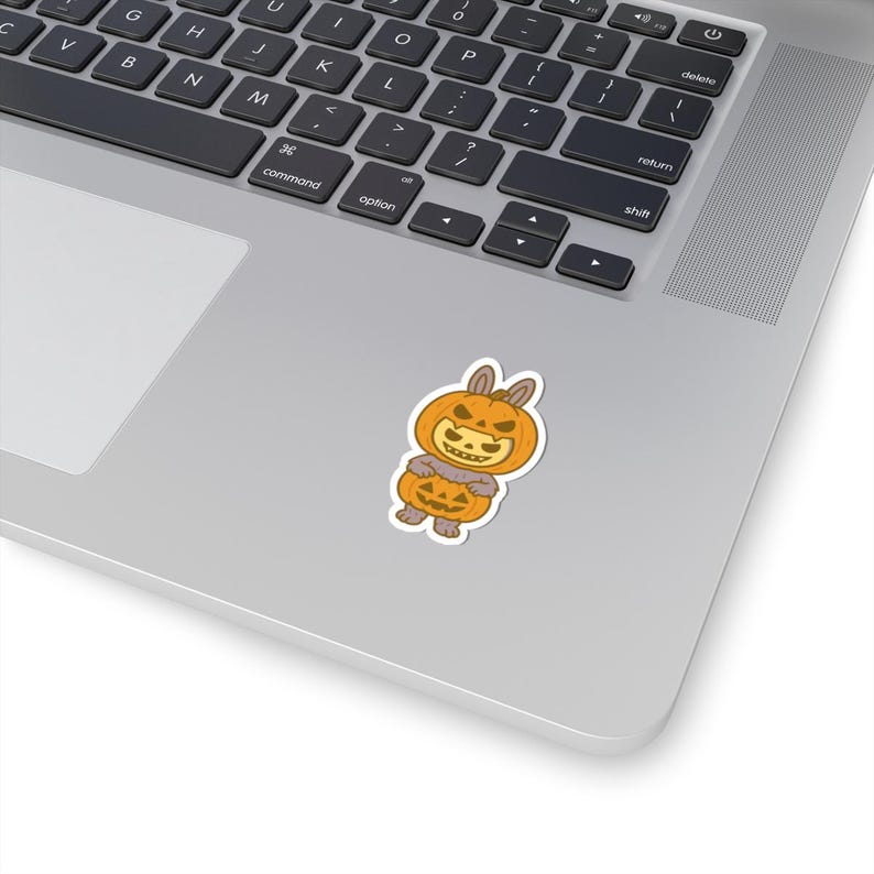 Pumpkin Labubu Halloween Sticker: Spooky Vinyl Decal - Etsy