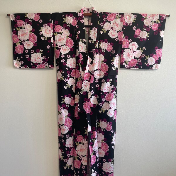 Japanese Black Yukata - Etsy
