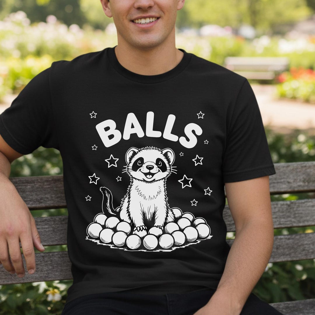 Funny Ferret Balls SVG PNG DXF – Adult Humor Clipart for Sublimation ...