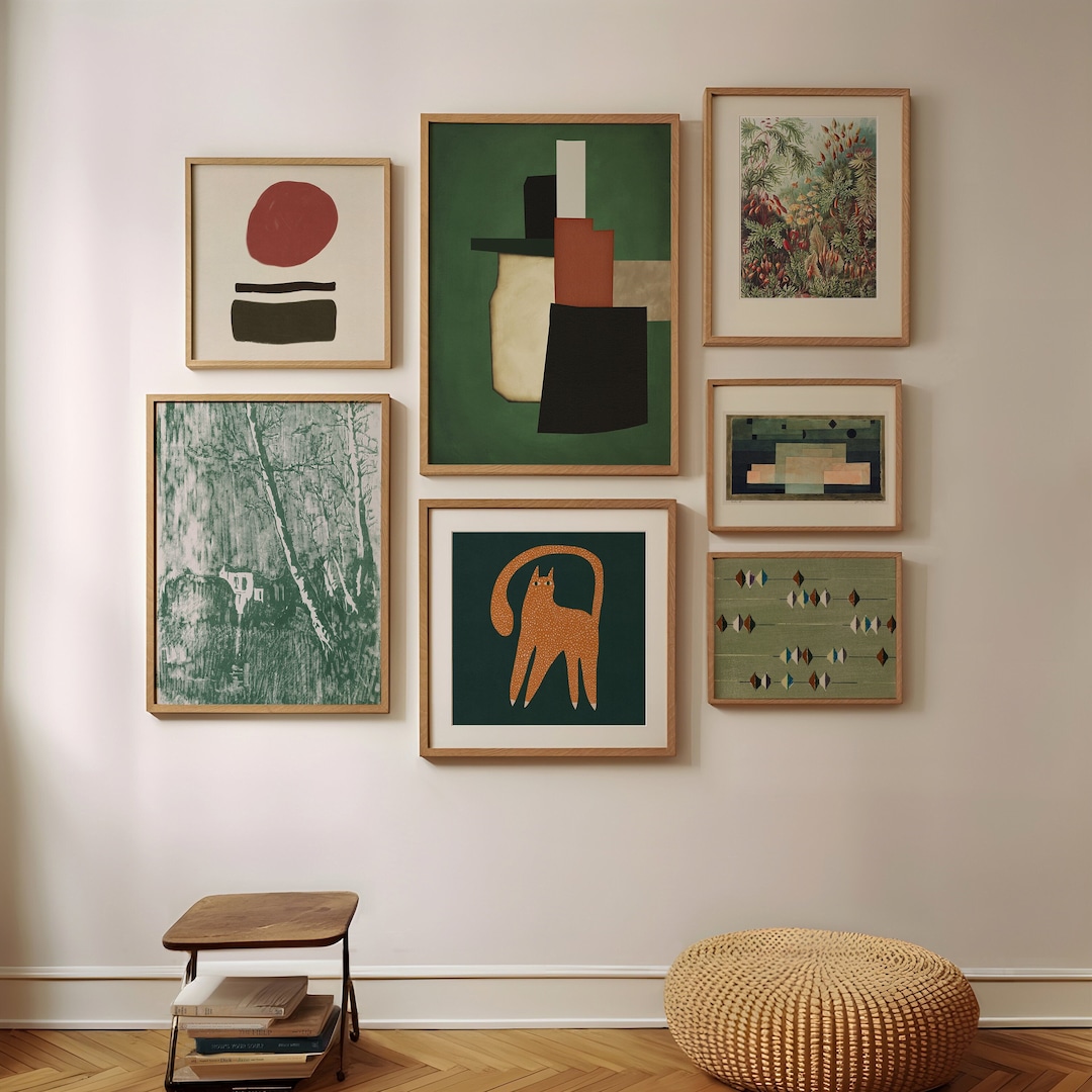 Curated Gallery Wall Unique Art Pieces Set of 7 Digital Prints ...