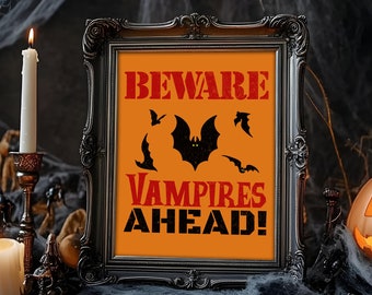 Beware Zombies Printable Sign for Halloween Decor Instant Download ...