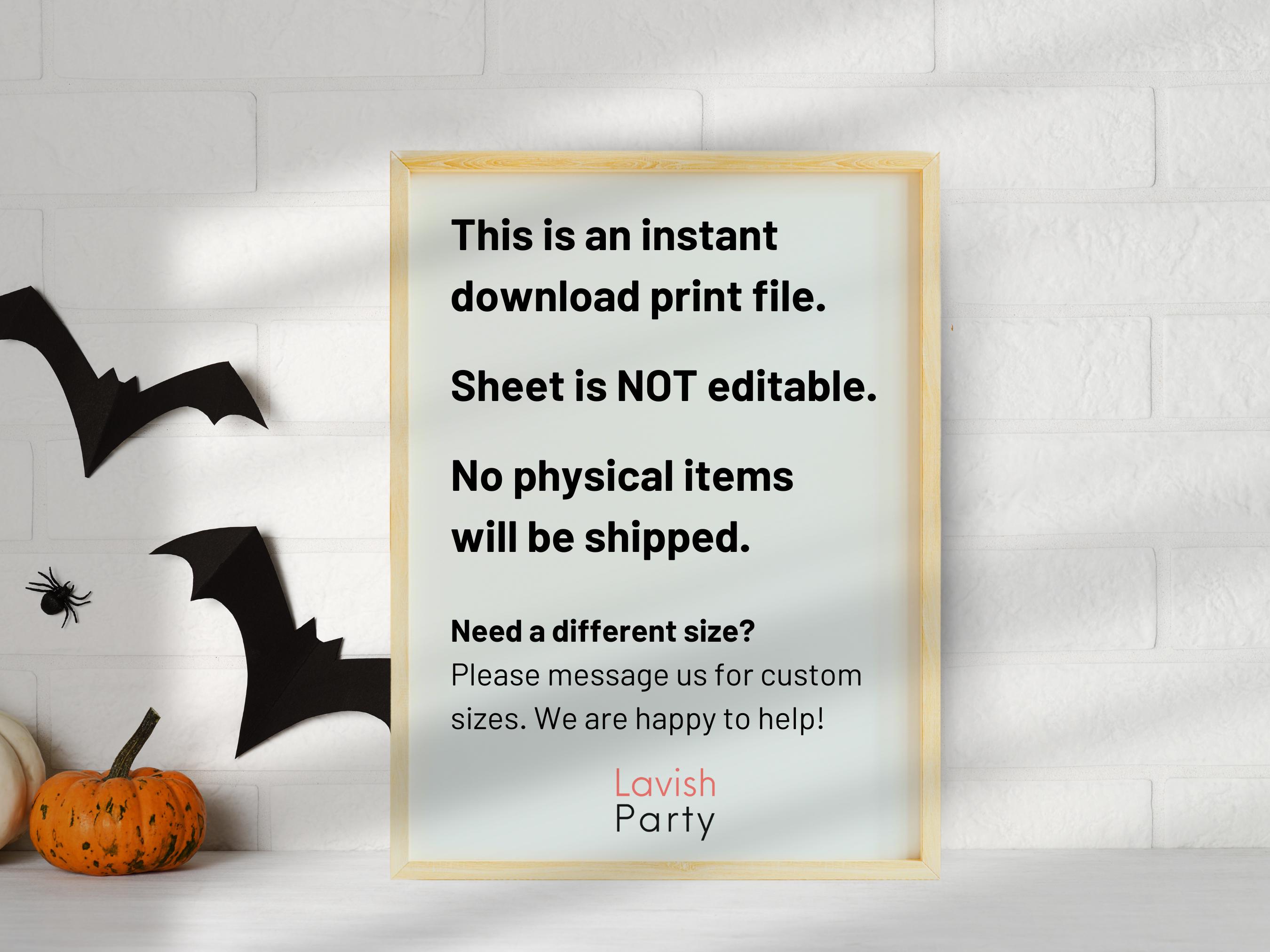 Halloween Potluck Sign up Sheet Printable Spooky Sign-up Sheet ...