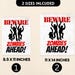 Beware Zombies Printable Sign for Halloween Decor Instant Download ...