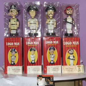 PITTSBURGH PIRATES Logo Man Bobble Head Series . ALL 4 Bobbles Perfect ...