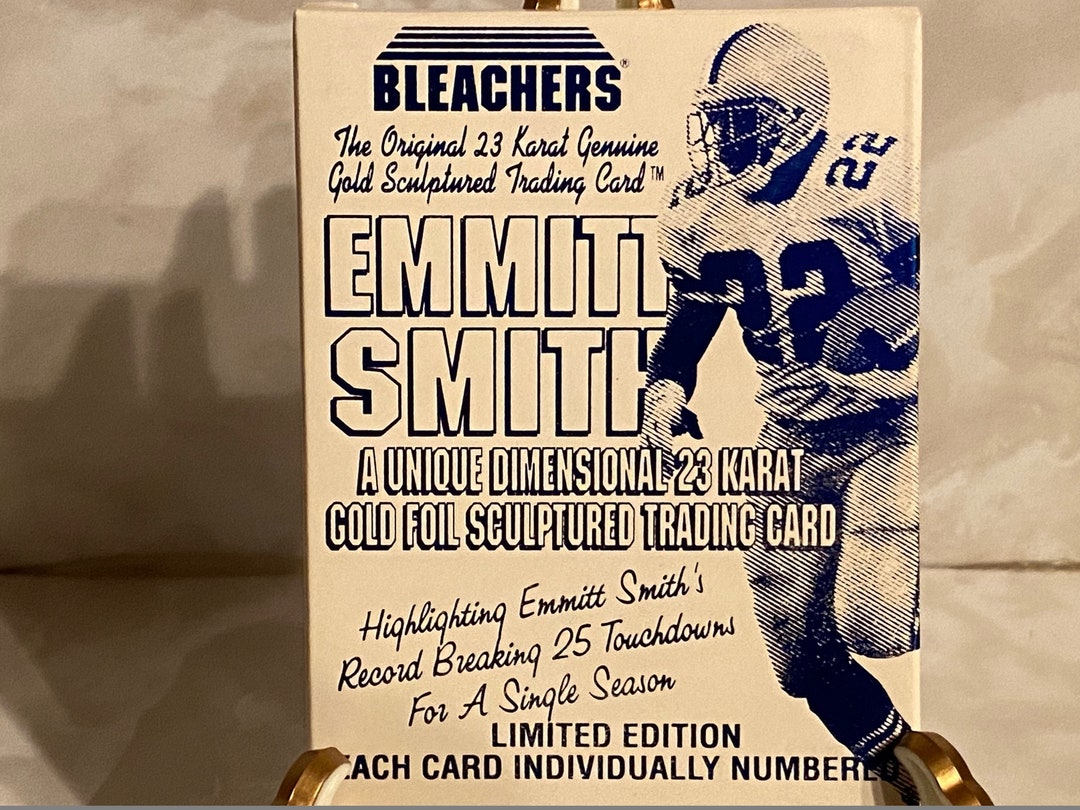 EMMITT SMITH Dallas Cowboys Record Breaking Running Back 23 Karat Gold ...