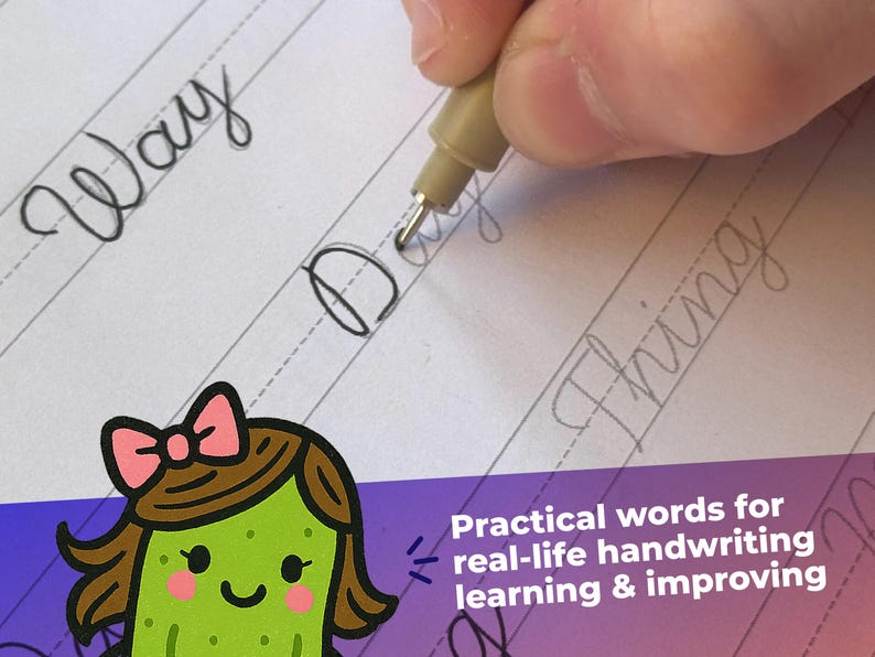 Cursive Handwriting Practice Workbook: Dyslexia & Dysgraphia Friendly ...