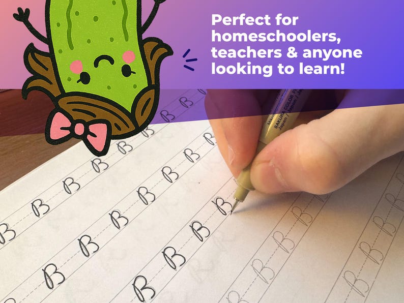 Cursive Handwriting Practice Workbook: Dyslexia & Dysgraphia Friendly ...