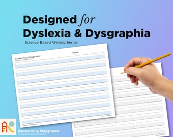 Dyslexia & Dysgraphia Handwriting Practice: Primary Ruled Worksheets ...
